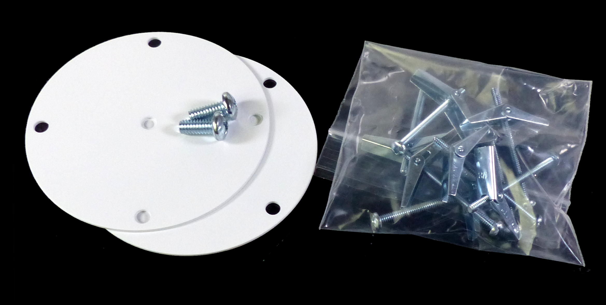 Flat Ceiling Mounting Plate kit - White - ALZO Digital