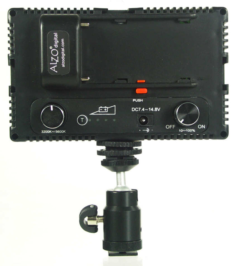 ALZO 792 Bi-Color Adjustable Very Bright LED On-Camera Video Light wit ...