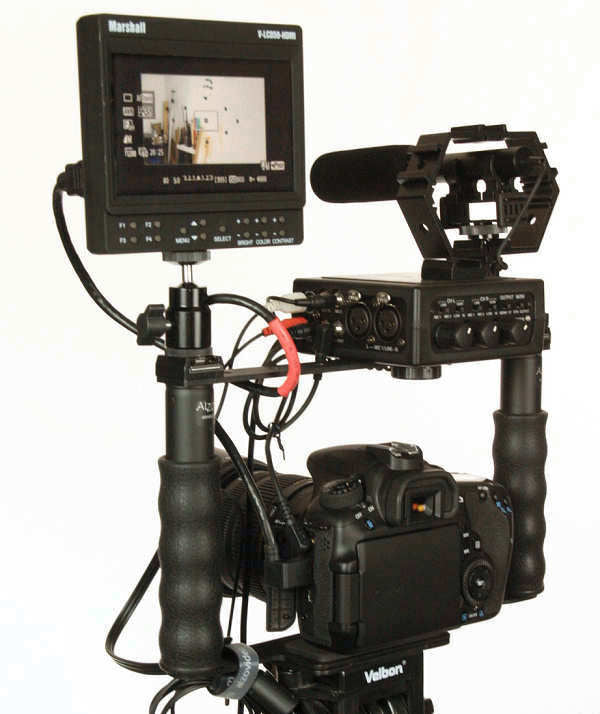 ALZO DSLR Audio and Video HDMI 2 Right Angle Short Cord Cables Kit Whi ...