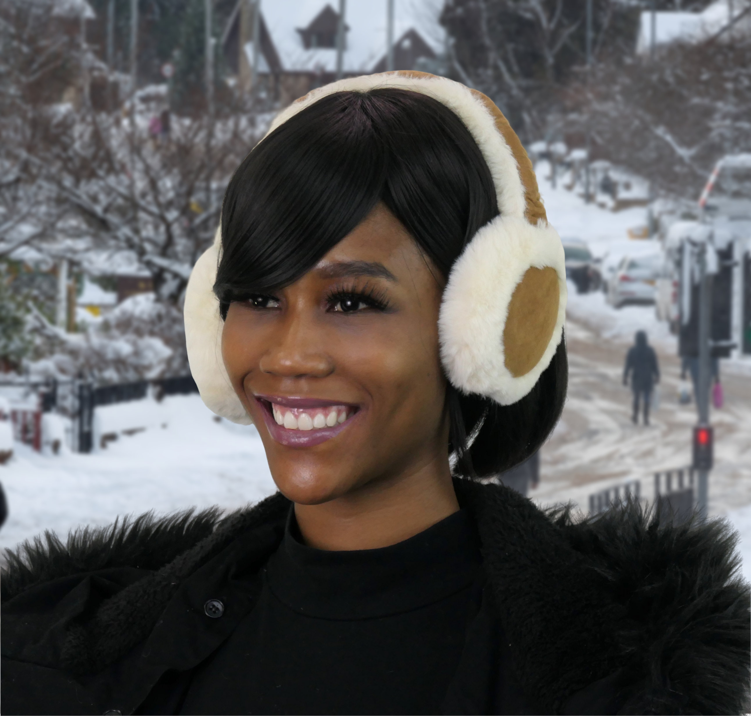 ALZO Bluetooth Earmuff Headphones Fashion Accessory - Color Cream Cara ...